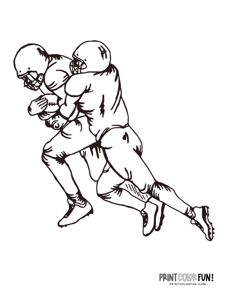 14 football player coloring pages: Free sports printables, at ...