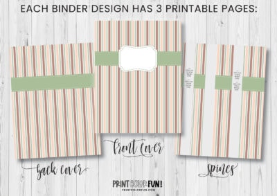 Printable binder covers: 12 free colorful sets with matching front ...