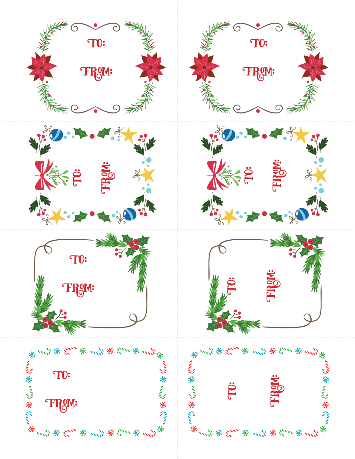 Free Christmas gift tags: Full-color & ready to print - Print Color Fun!