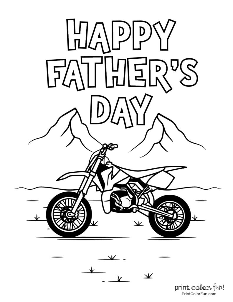 16 free printable Father's Day coloring pages - Print. Color. Fun!