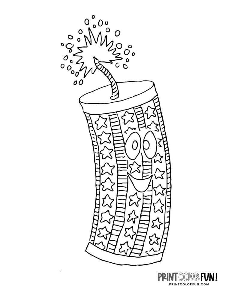 15+ Fireworks clipart and coloring pages: Celebrate with free ...
