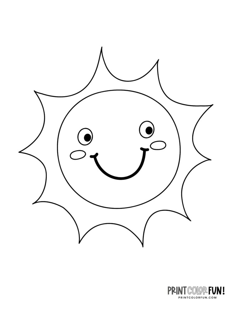 24 fun sun clipart plus cute sun printable coloring pages for crafts ...