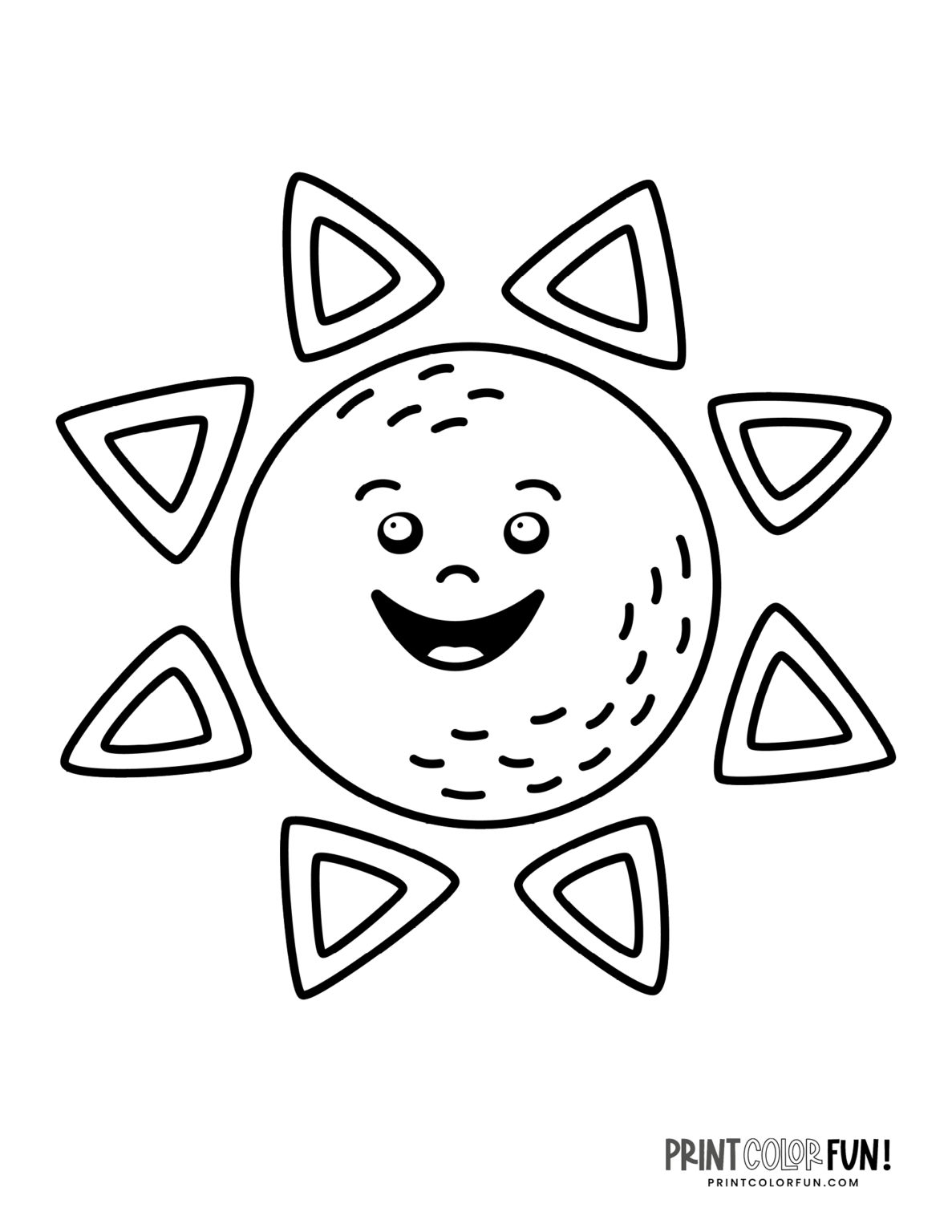 24 fun sun coloring pages - Print Color Fun!