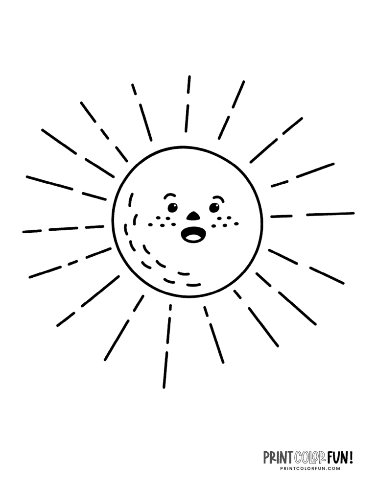 24 fun sun clipart plus cute sun printable coloring pages for crafts ...