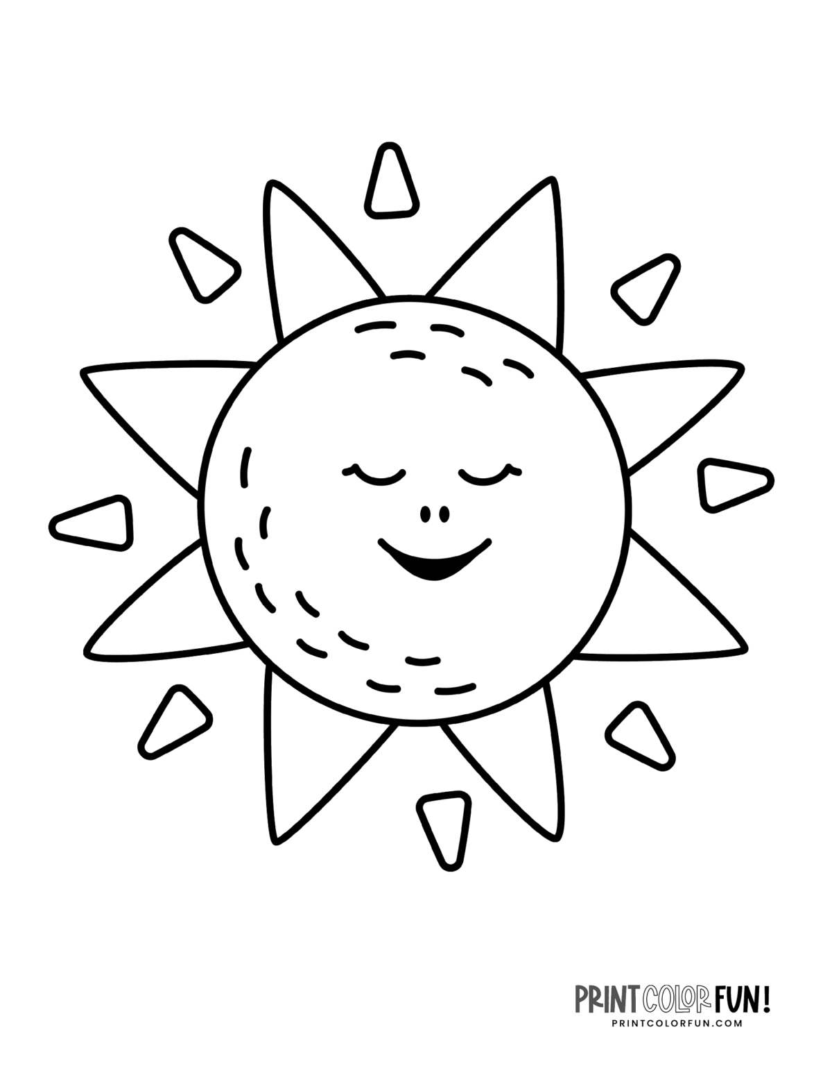 24 fun sun clipart plus cute sun printable coloring pages for crafts ...