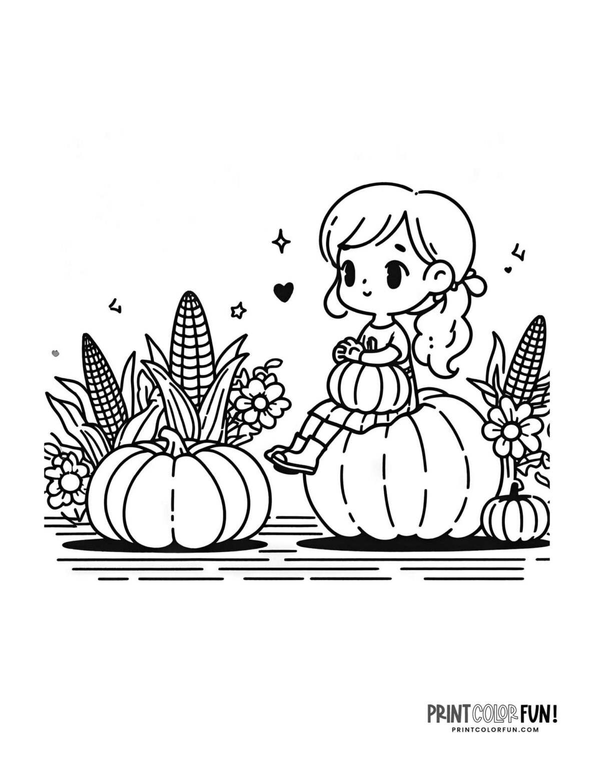 Free fall harvest coloring pages: 22 autumn pumpkin patches, hay rides ...