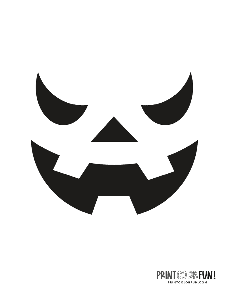 30 Halloween pumpkin face template stencils for carving Jack o'lanterns ...