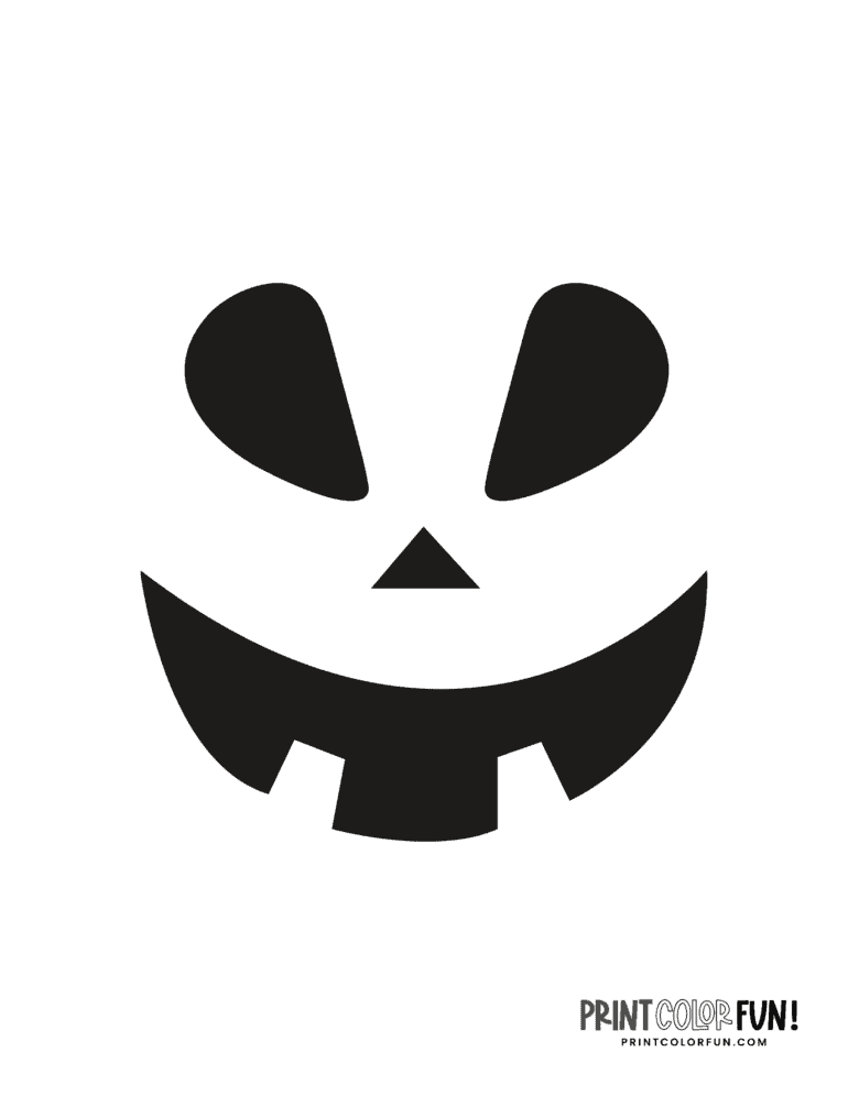 30 Halloween pumpkin face template stencils for carving Jack o'lanterns ...