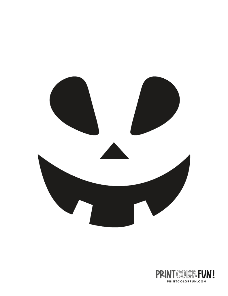 30 Halloween pumpkin face template stencils for carving Jack o'lanterns ...