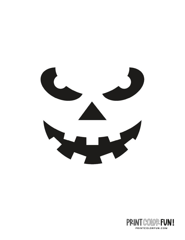 30 Halloween pumpkin face template stencils for carving Jack o'lanterns ...