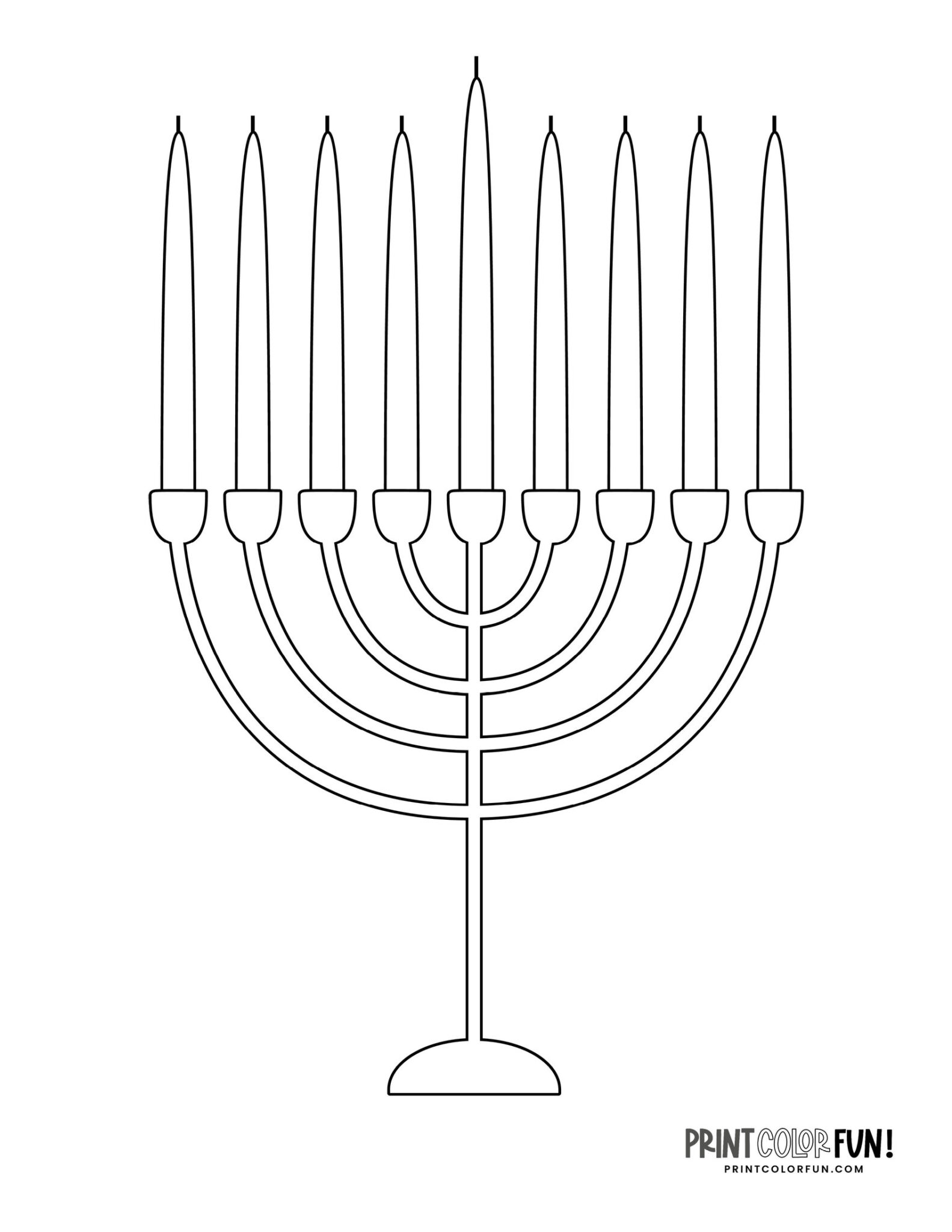 21 Hanukkah coloring pages & menorah clipart, plus info about this ...