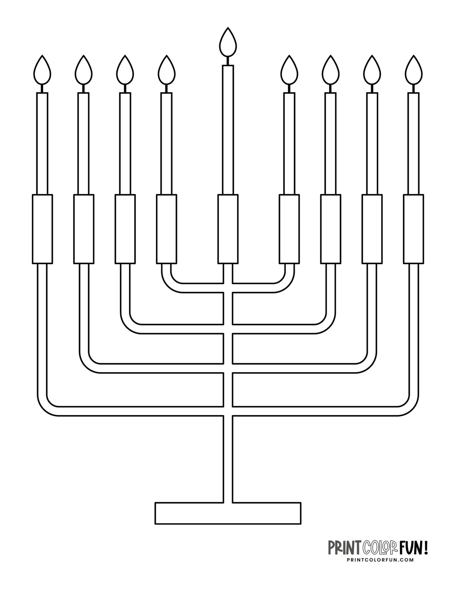 21 Hanukkah coloring pages & menorah clipart, plus info about this ...