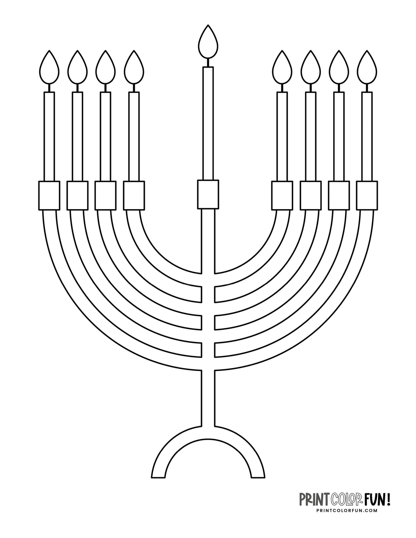 21 Hanukkah coloring pages & menorah clipart, plus info about this ...