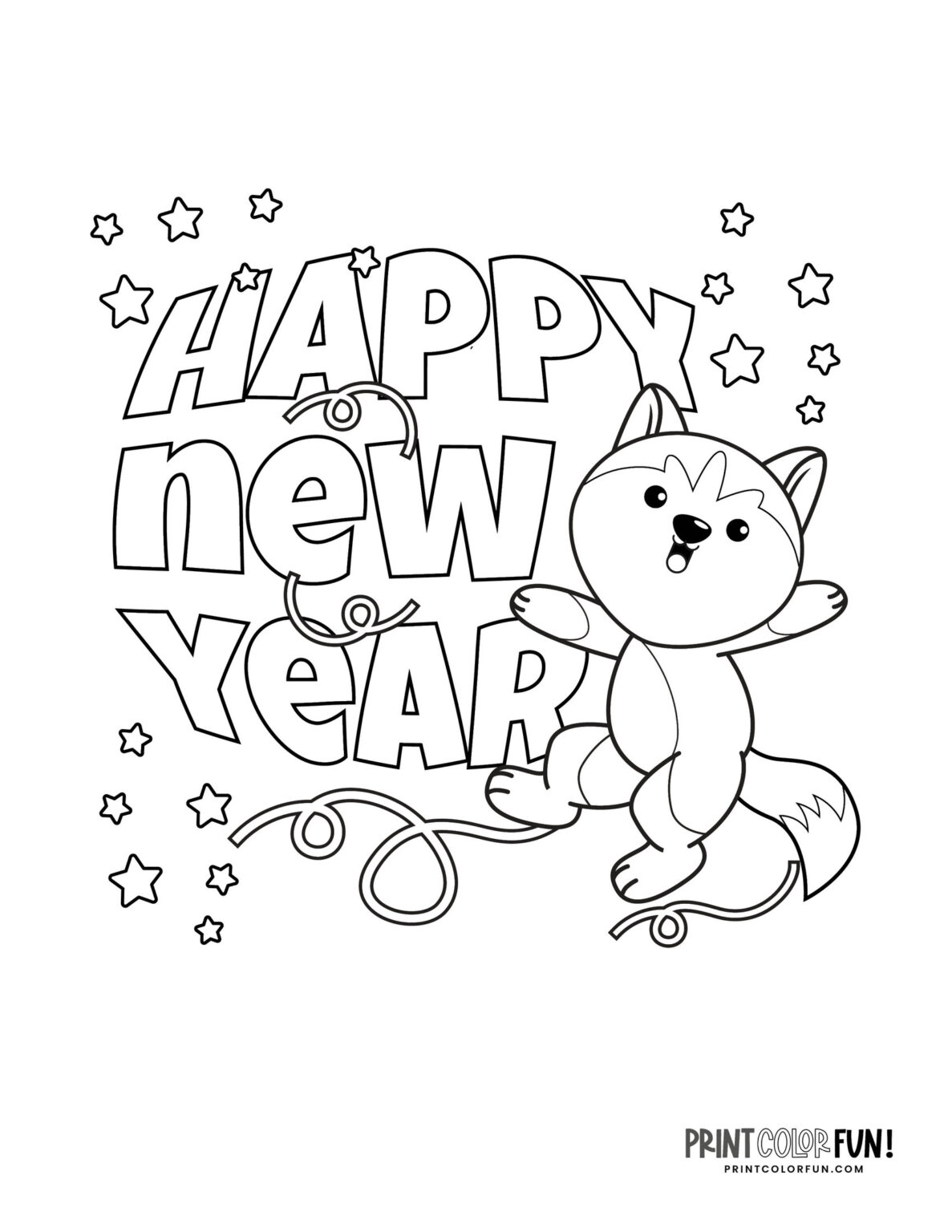 Happy New Year clipart & coloring extravaganza: Craft, learn and ...