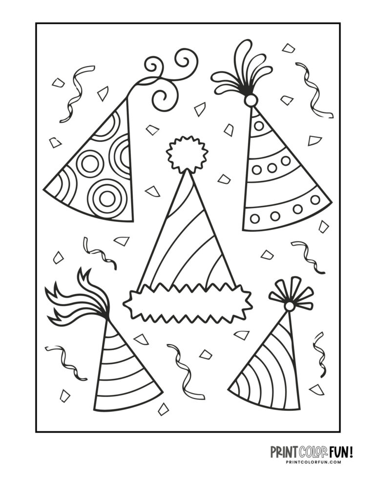 Happy New Year clipart & coloring extravaganza: Craft, learn and ...