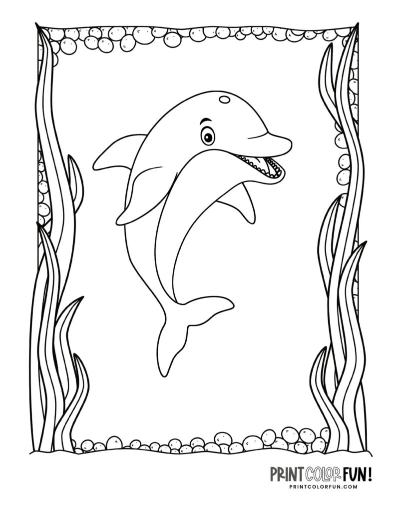 27 printable dolphin coloring pages: Dive into a world of fun crafts ...