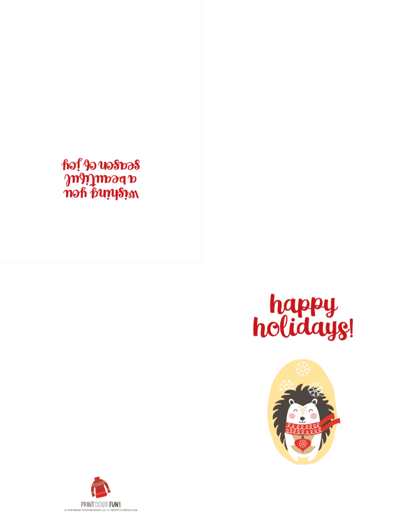 17 free printable Christmas cards to print, color, fold & give!, at ...