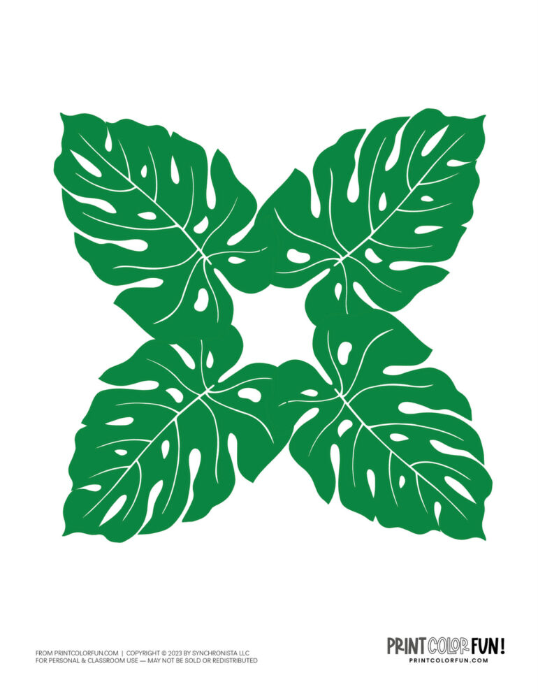 Free Hawaiian quilt patterns to applique or stencil, at PrintColorFun.com