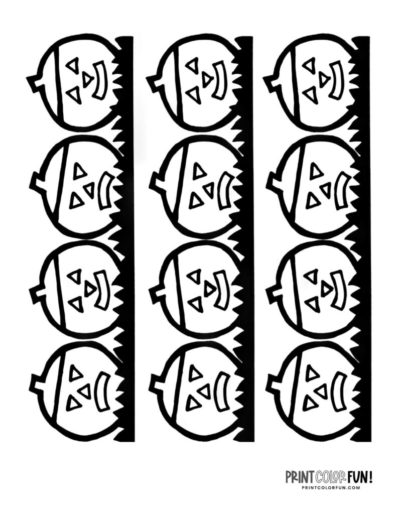 Small pumpkin printables to cut, color & craft for autumn fun in ...