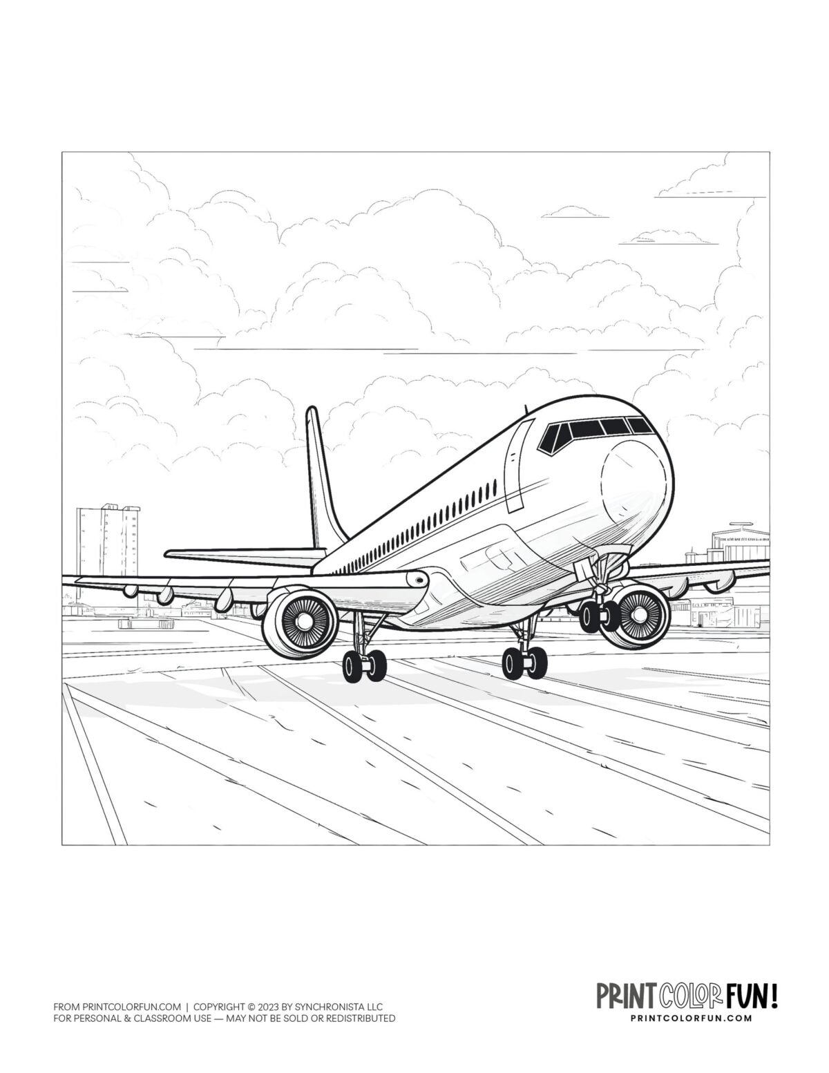 21 airplane coloring pages & clipart: An exciting high-flying adventure ...