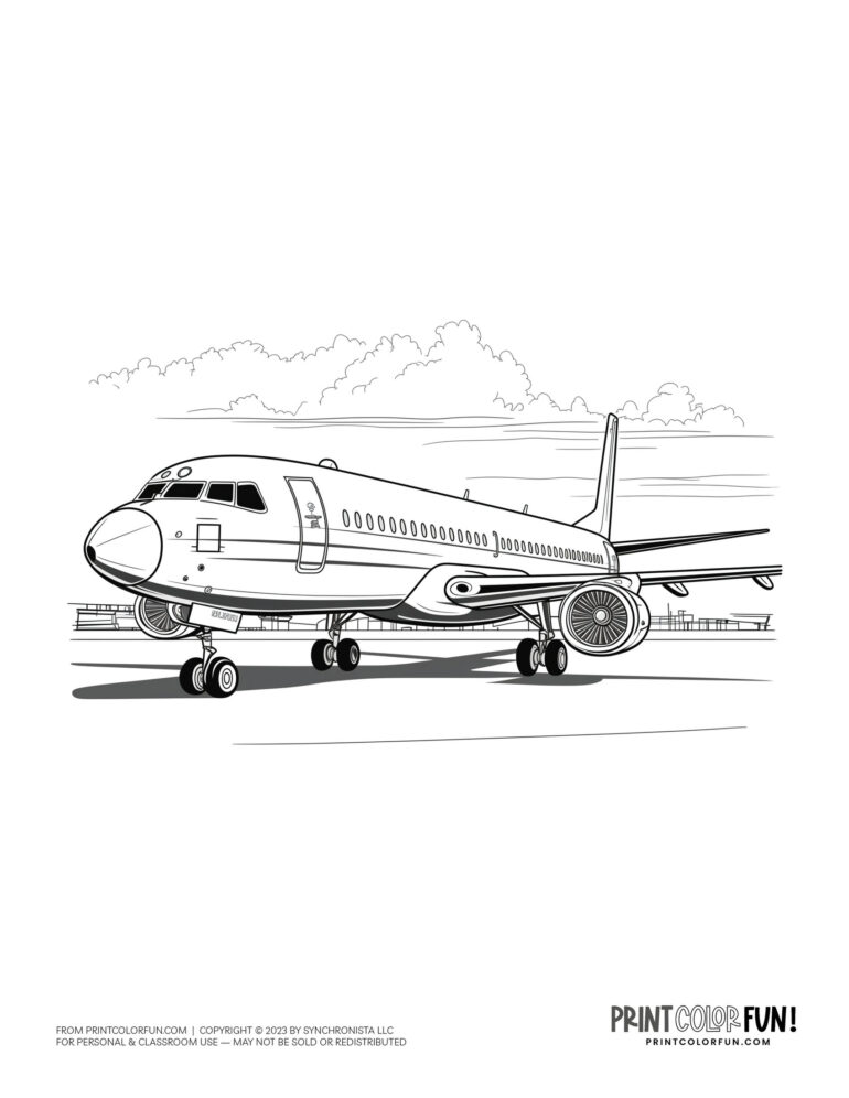 21 airplane coloring pages & clipart: An exciting high-flying adventure ...