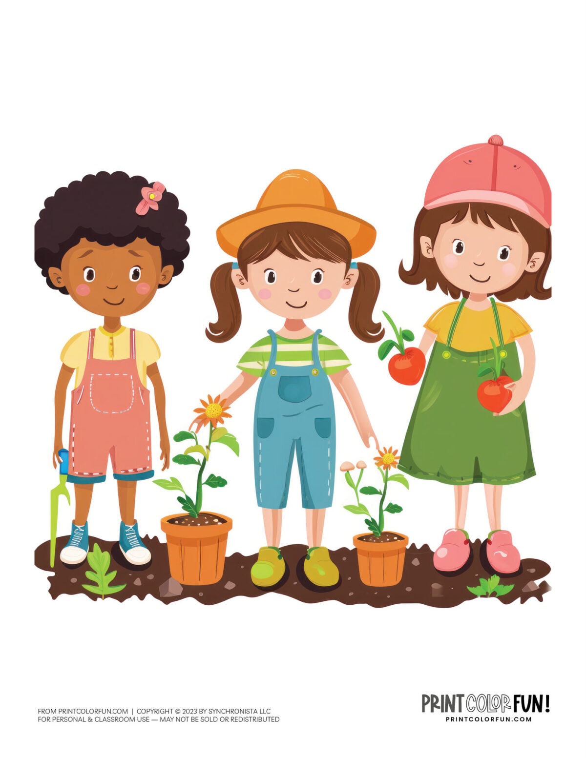 Garden clipart & coloring pages galore: Inspire your kids' green thumbs ...