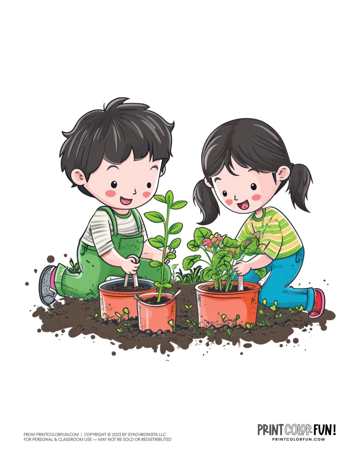 Garden clipart & coloring pages galore: Inspire your kids' green thumbs ...