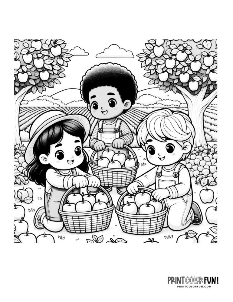 23 apple clipart & coloring pages to celebrate the autumn apple season ...