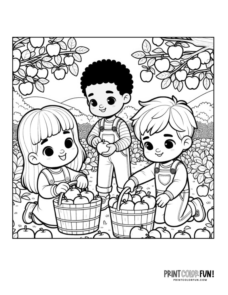 23 apple clipart & coloring pages to celebrate the autumn apple season ...