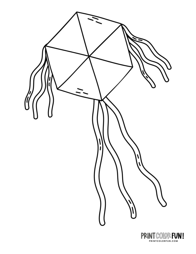 15+ Free kite clipart & kite coloring pages: Let your imagination take ...