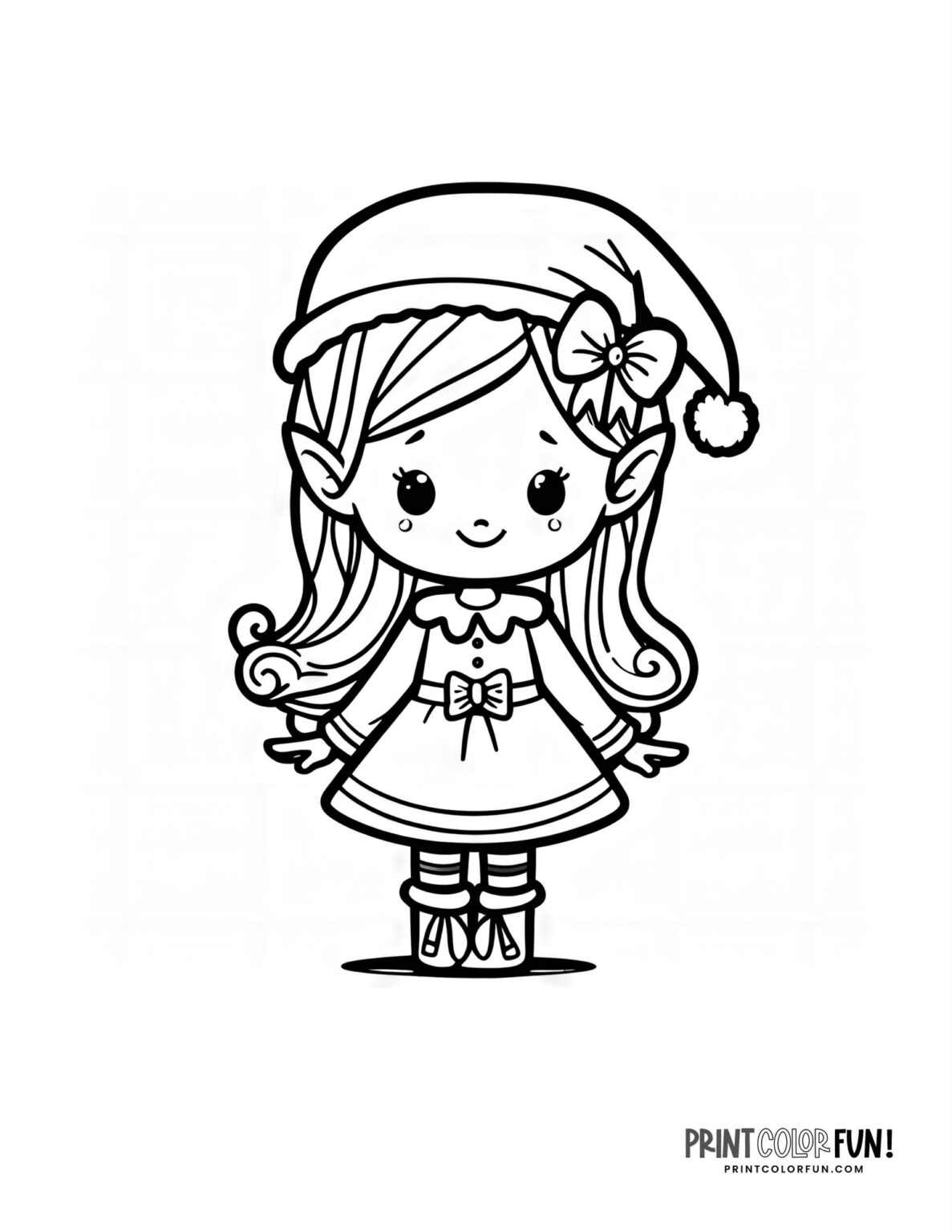 20 cute Christmas elves: Santa's elves clipart & coloring pages direct ...
