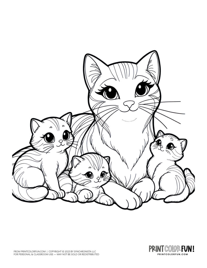 25 Purr Fectly Adorable Kitten Coloring Pages Clipart Activities