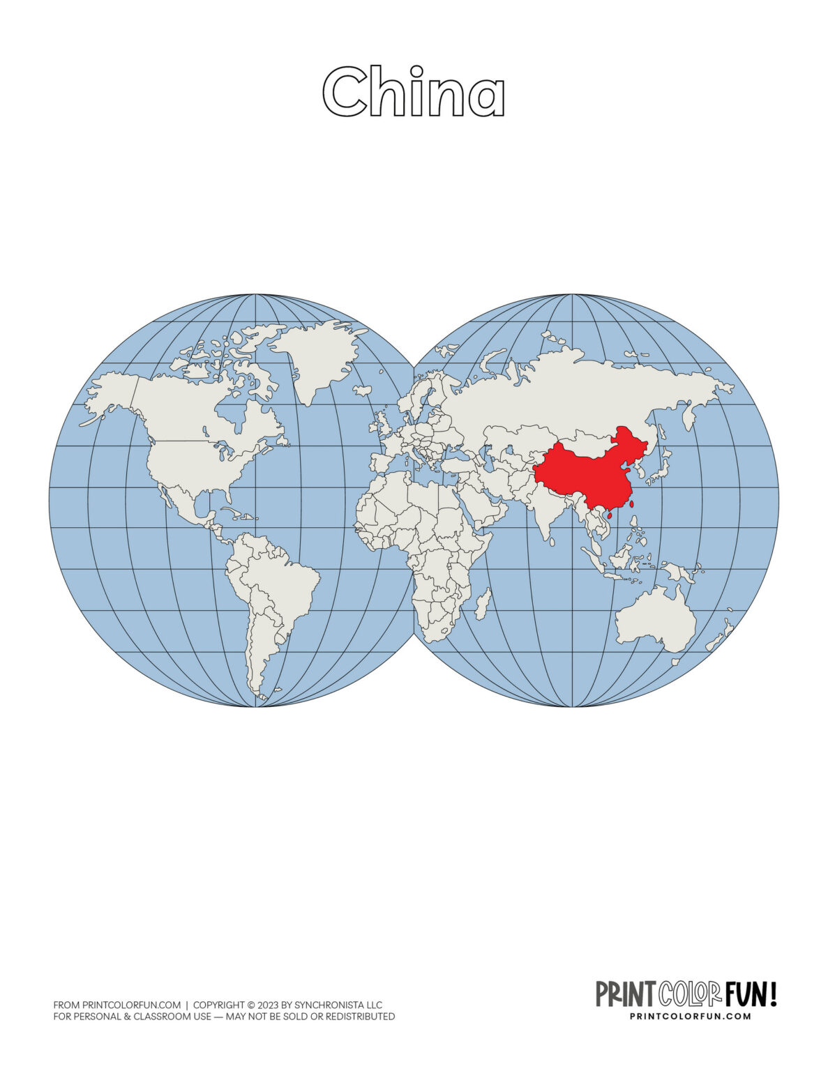 Maps of China, the Chinese flag, Great Wall of China coloring pages ...