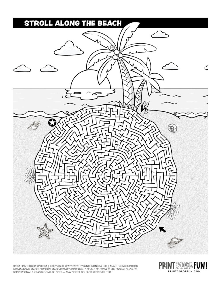 Hard maze difficulty: 11 big advanced skill printable mazes for kids ...