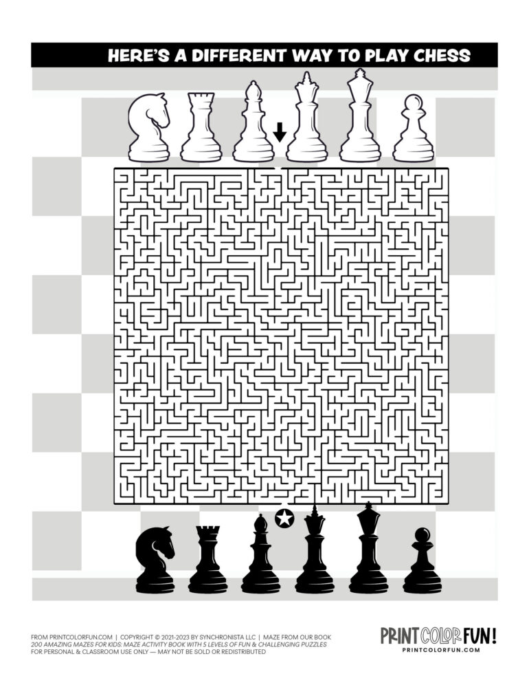 Hard maze difficulty: 11 big advanced skill printable mazes for kids ...