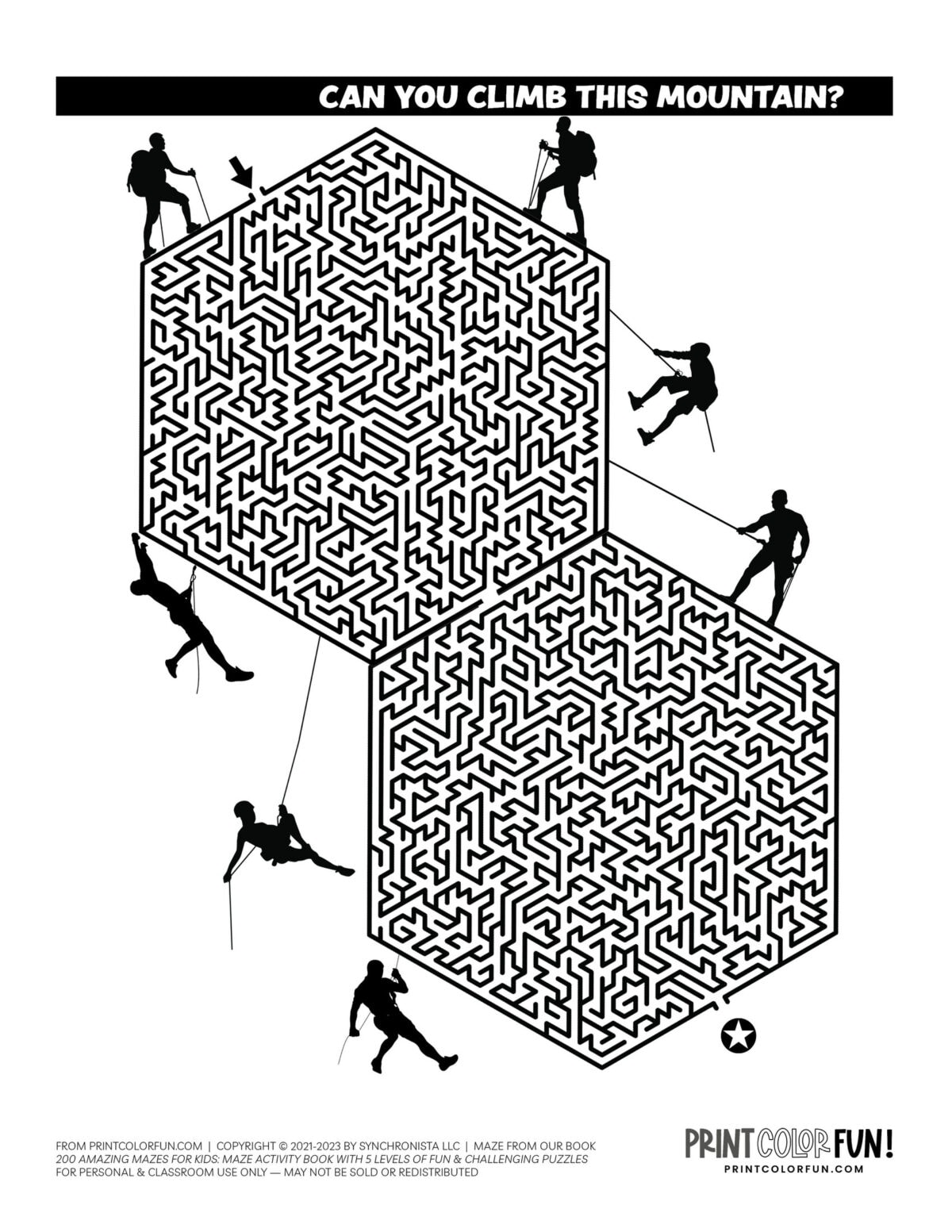 Hard maze difficulty: 11 big advanced skill printable mazes for kids ...