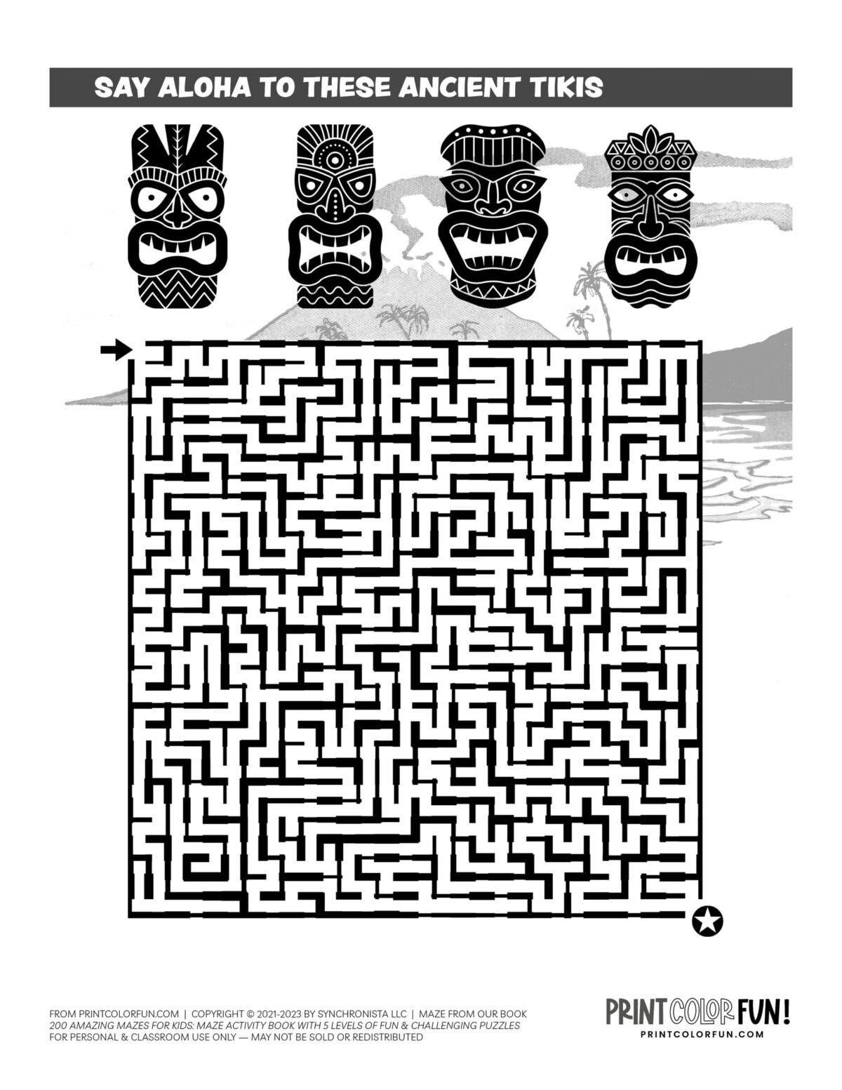 Medium maze difficulty: 18 intermediate skill printable mazes to solve ...