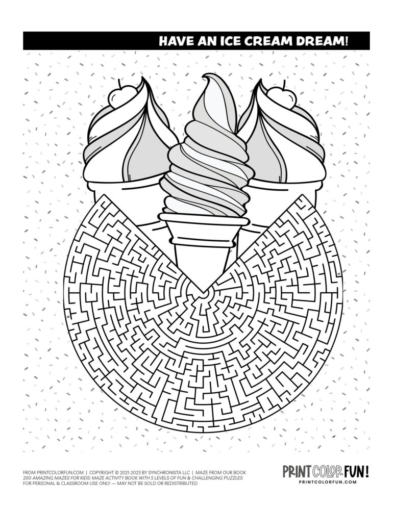 Medium maze difficulty: 18 intermediate skill printable mazes to solve ...