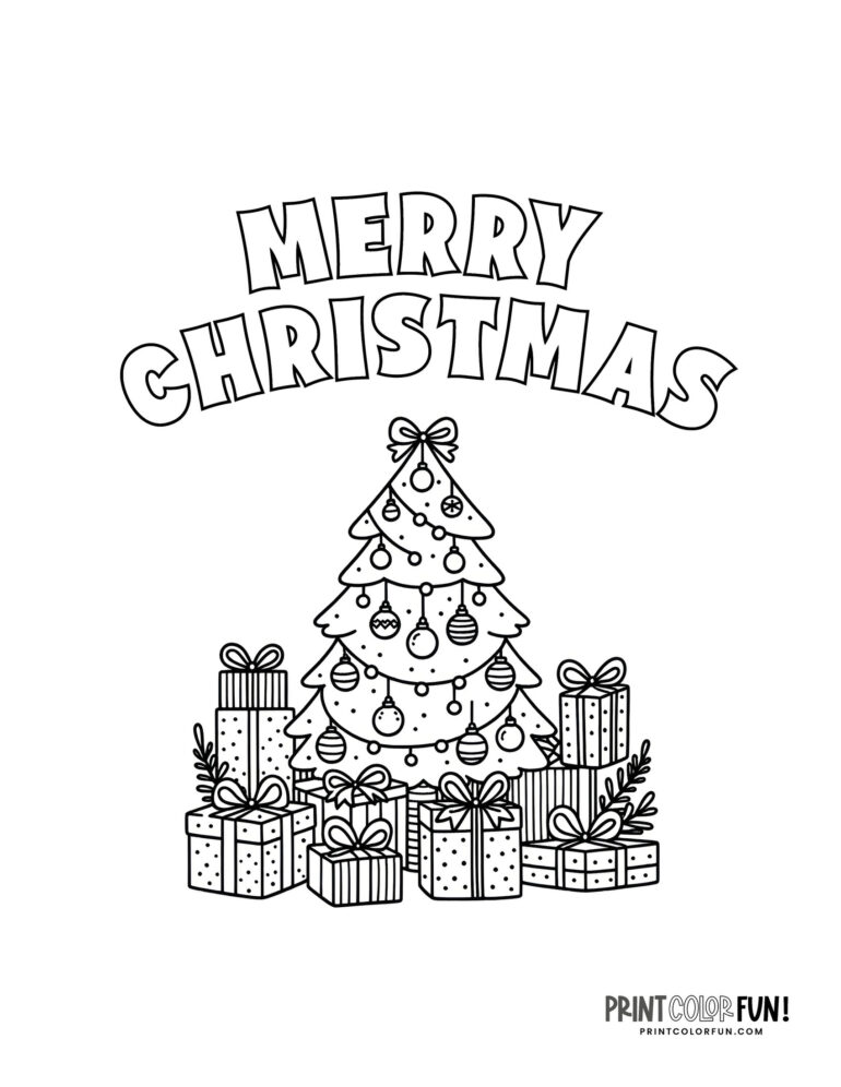 13 Merry Christmas clipart & coloring pages for creative family holiday ...
