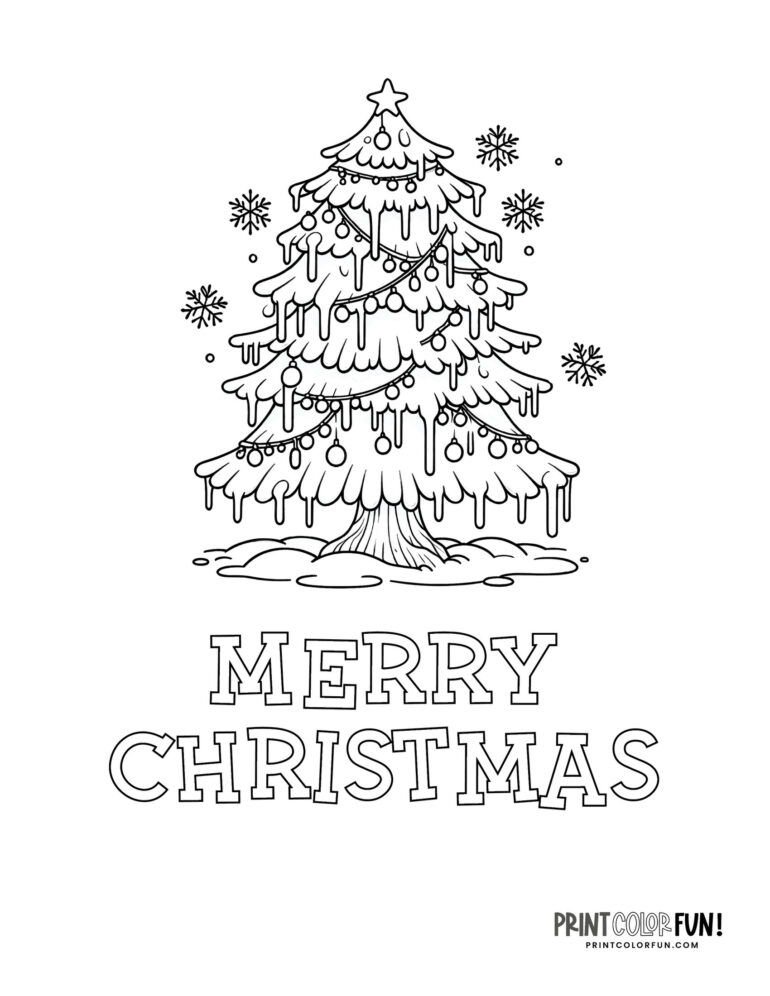 13 Merry Christmas clipart & coloring pages for creative family holiday ...