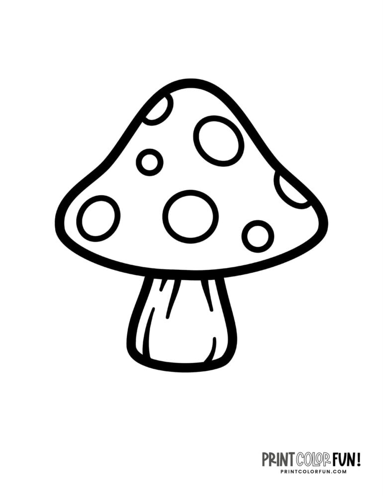Mushroom coloring pages, crafts & 10 fun fungus facts to share with ...