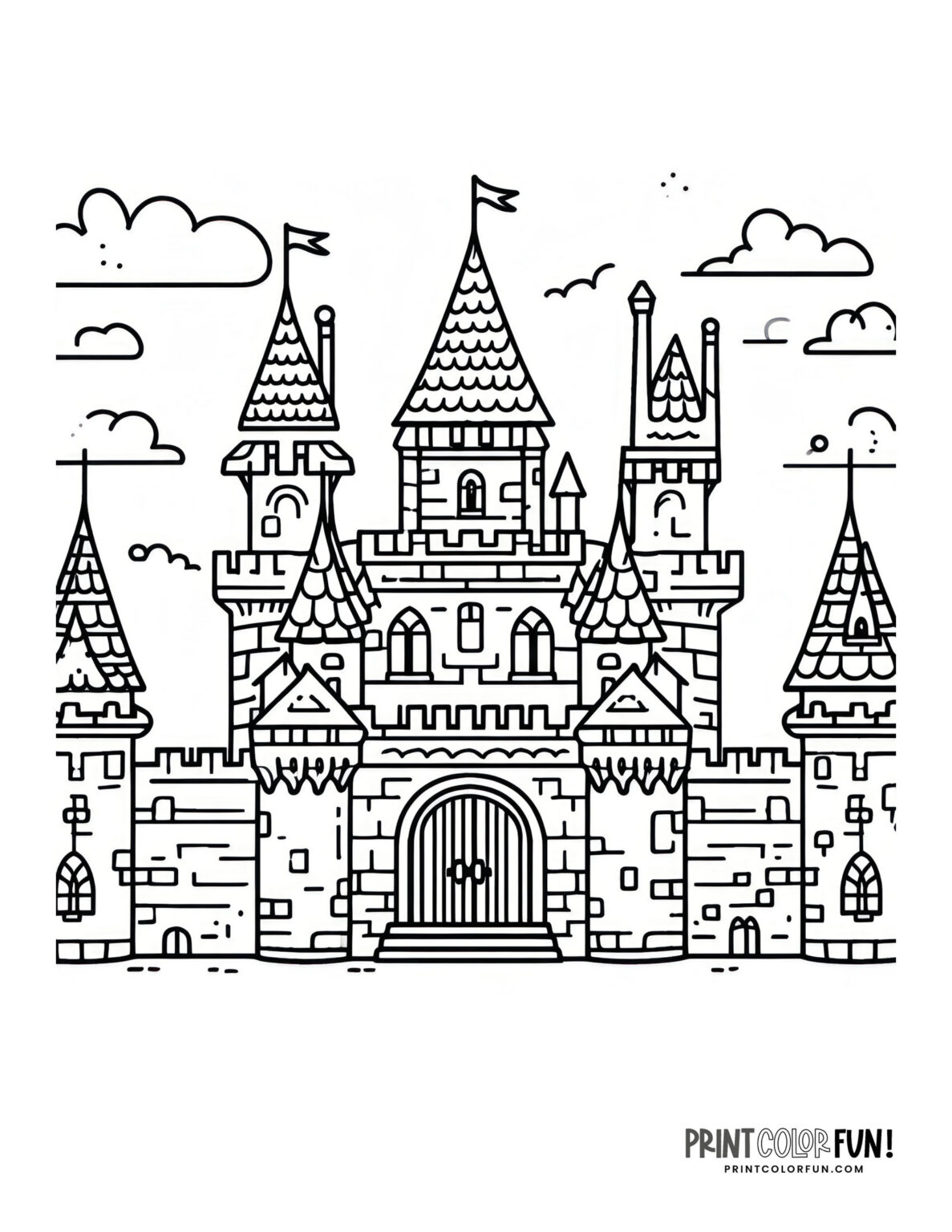 Fun castle clipart & coloring pages inspiration: 20 creative projects ...