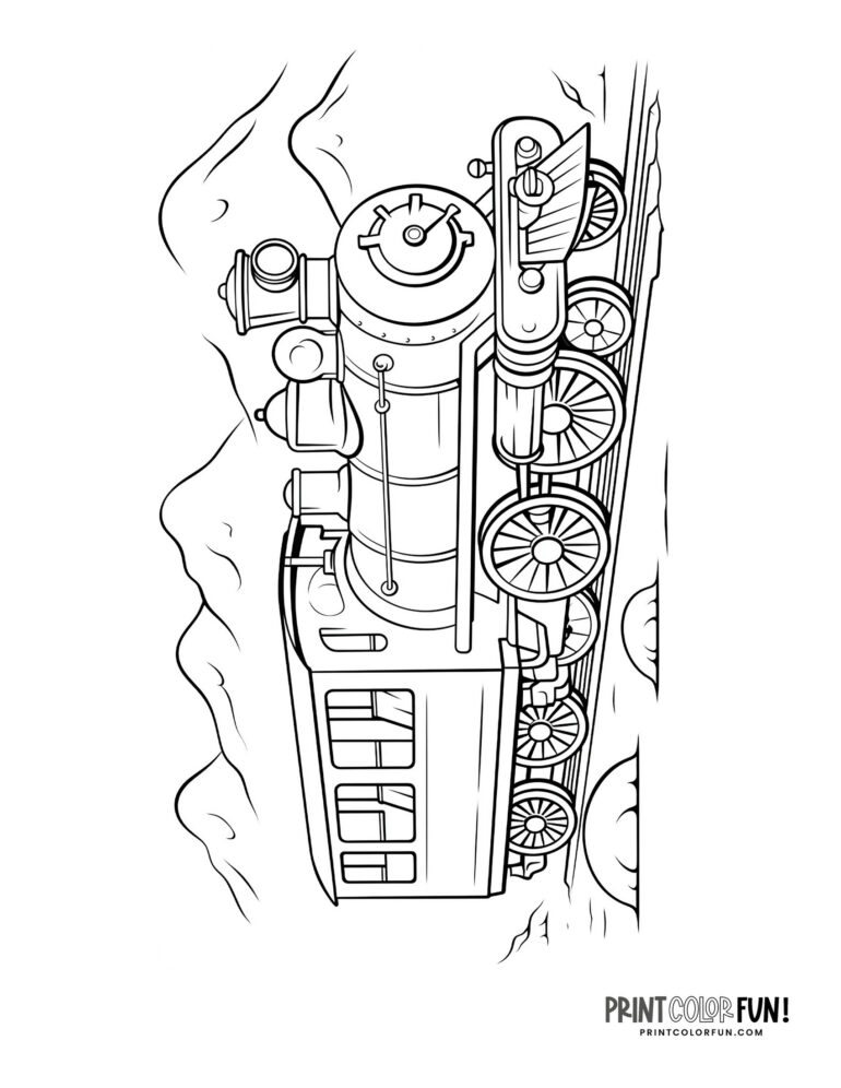 24 train clipart & coloring pages, plus how to turn these images into a ...