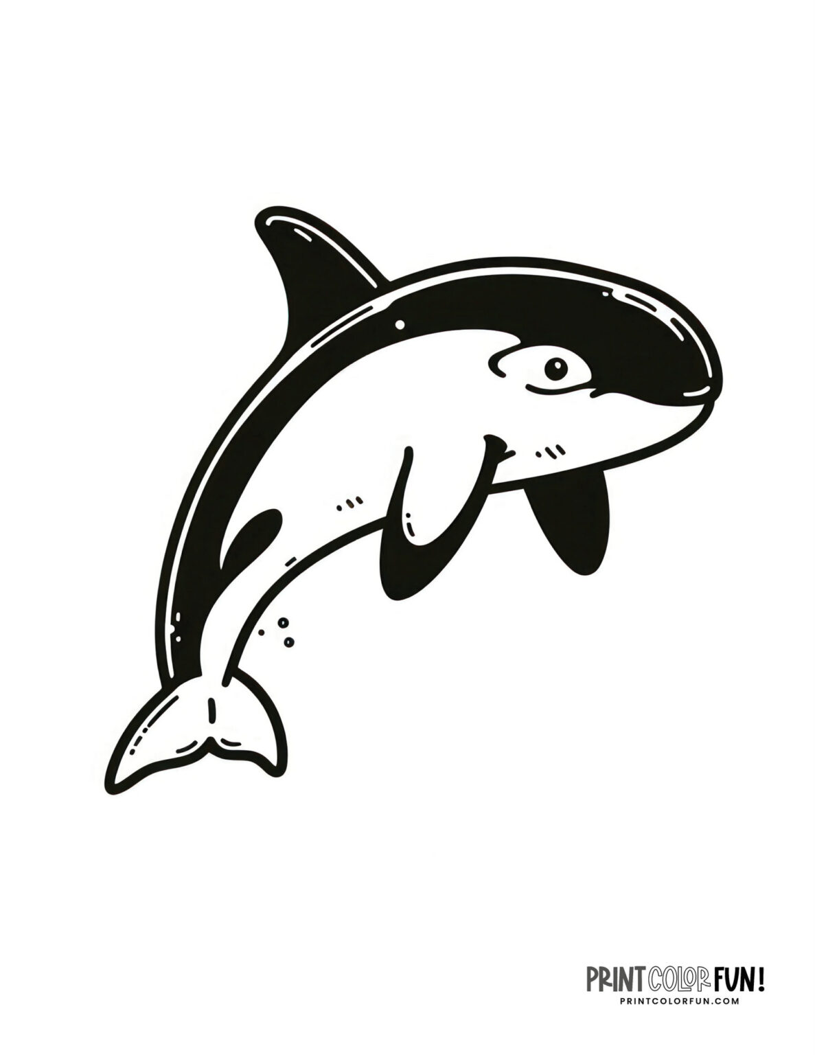 Orca coloring pages: Killer whale clip art & 10 fun crafts & learning ...