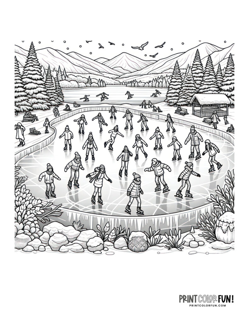 Chill out with ice skating clipart: 10 cool crafts & educational ...