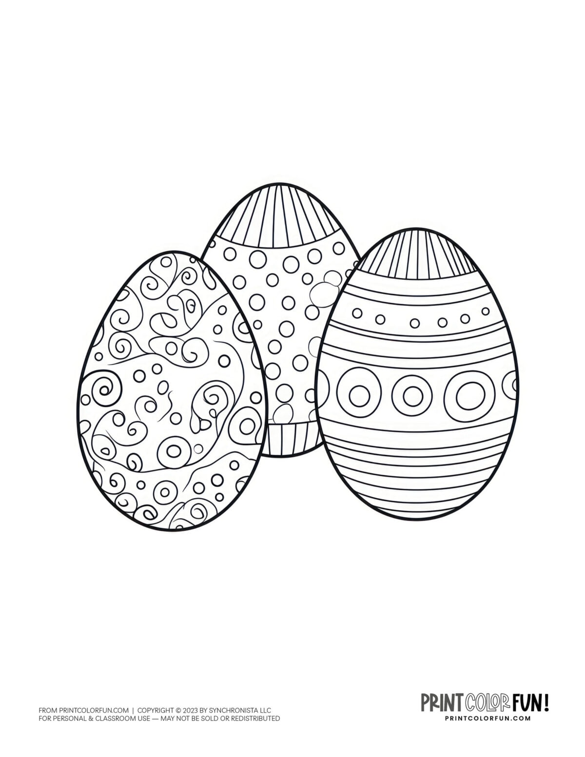 Easter egg coloring pages & clipart: Brighten up your Easter with 15 ...