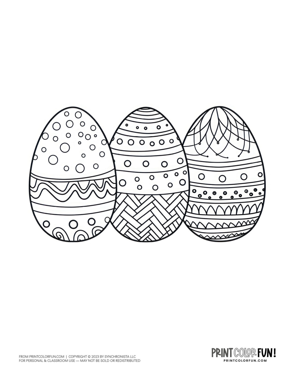 Easter egg coloring pages & clipart: Brighten up your Easter with 15 ...
