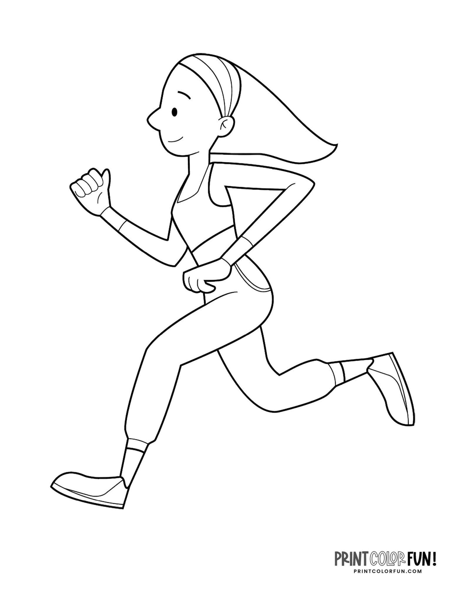 18 running clipart & coloring pages: Discover the joy of jogging ...