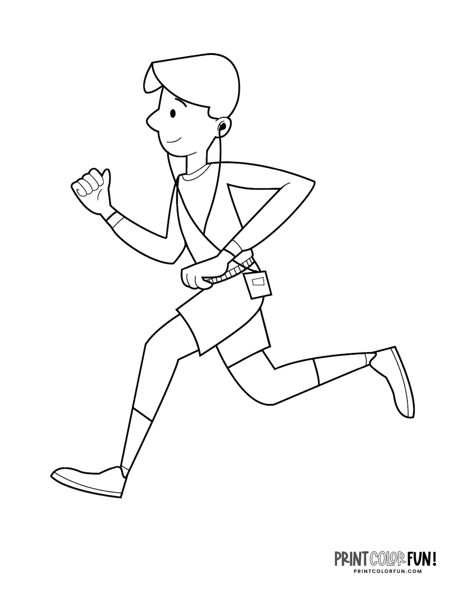 18 running clipart & coloring pages: Discover the joy of jogging ...