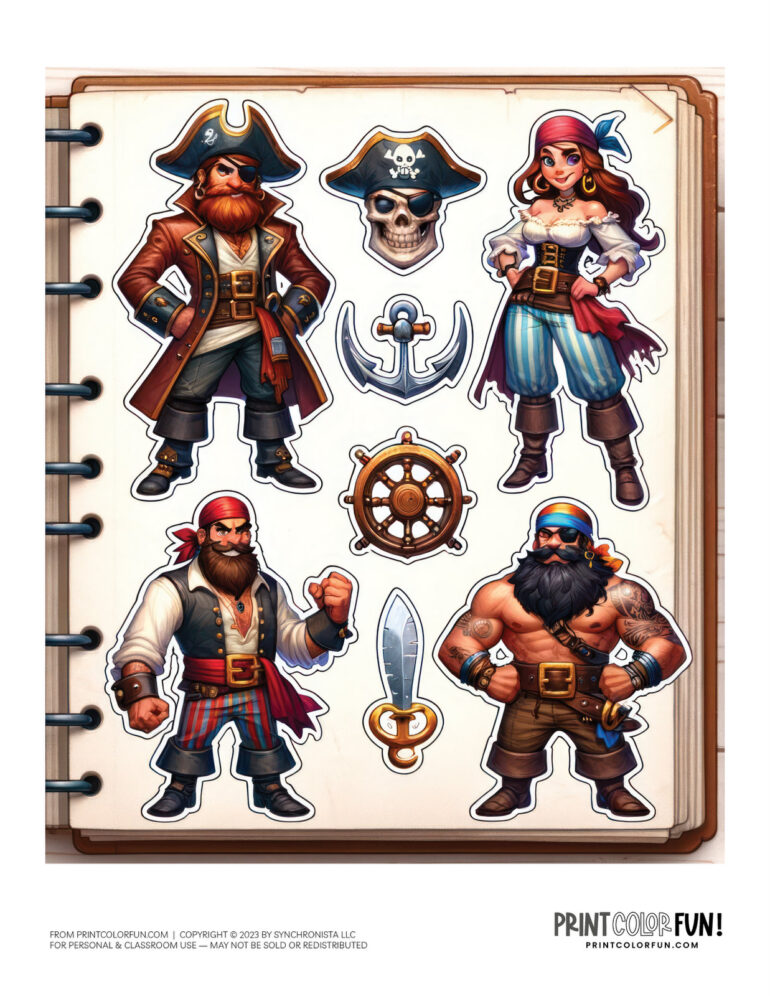Pirate clipart, coloring pages, fun activities & learning little ...
